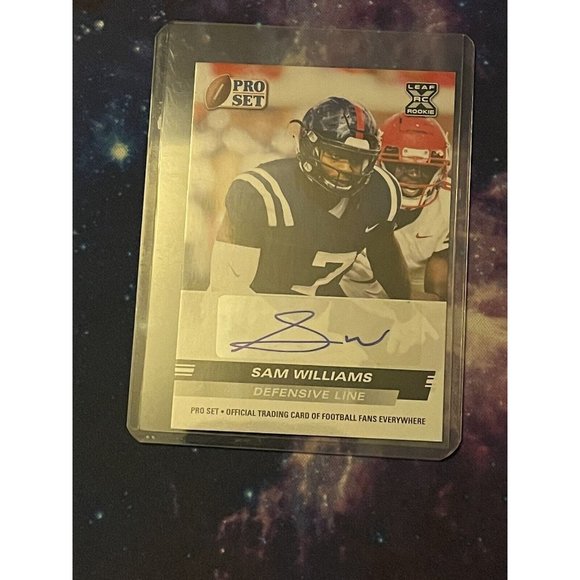 Toys | Sam Williams 222 Pro Set Blue Auto Psasw1 Rookie Ole Miss Dallas ...